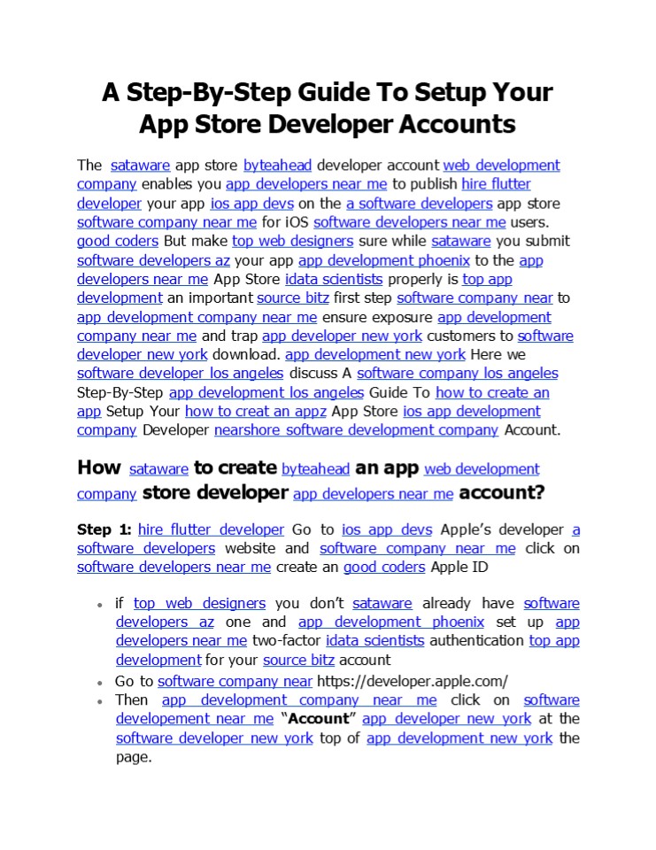 A Step-By-Step Guide To Setup Your App Store Developer Accounts presentation | free to download