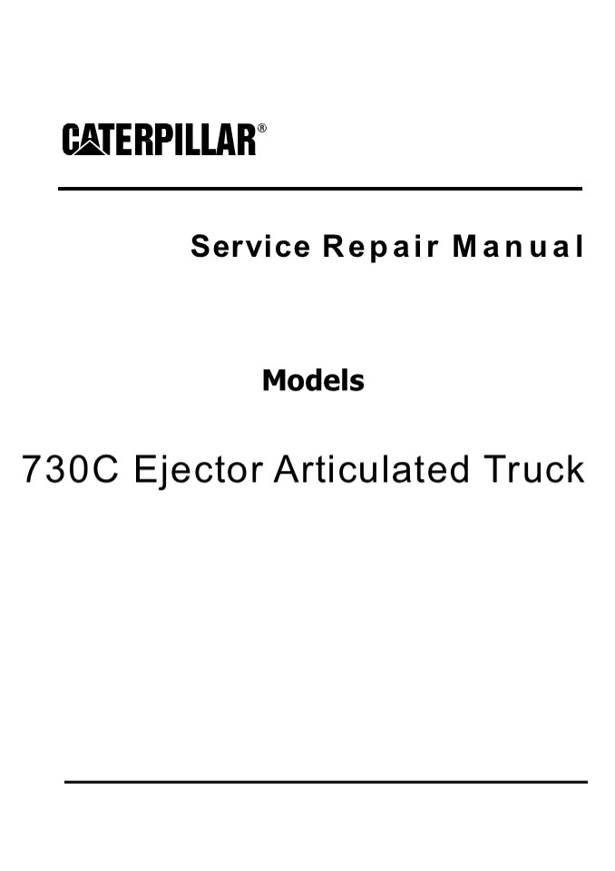 Caterpillar Cat 730C Ejector Articulated Truck (Prefix LFH) Service ...