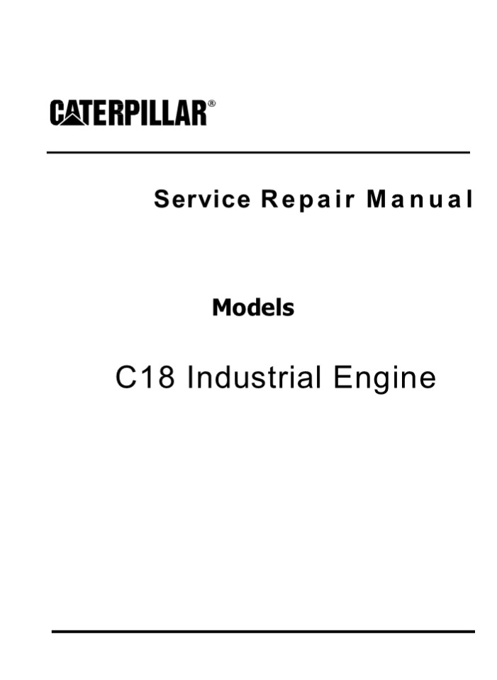 Caterpillar Cat C18 Industrial Engine (Prefix GJE) Service Repair ...