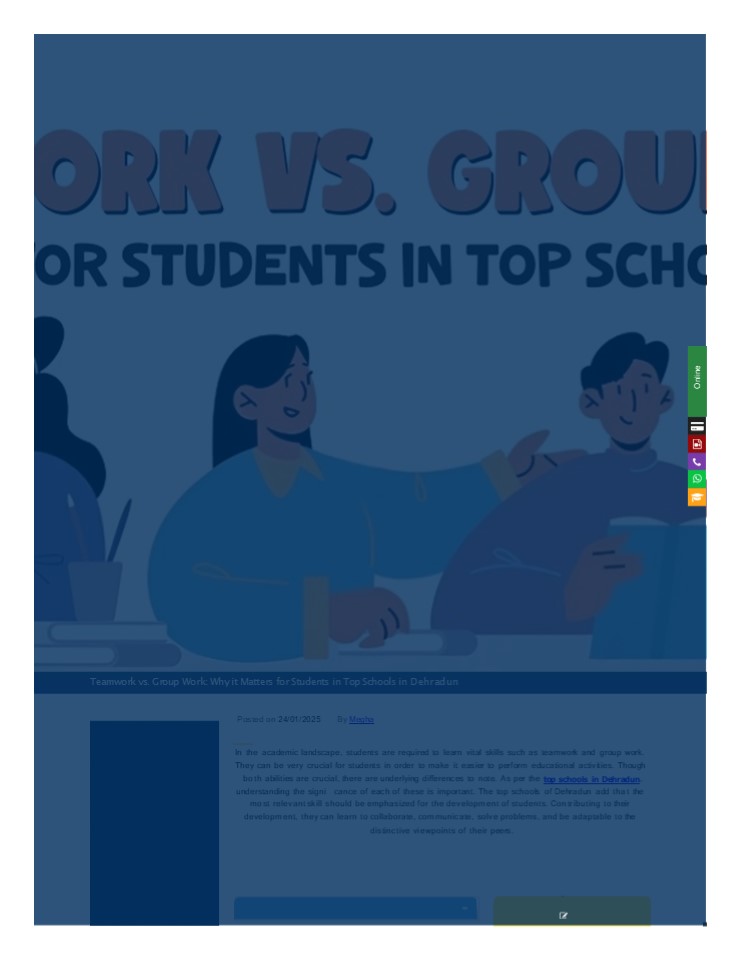 Teamwork vs. Group Work: Why It Matters for Students in Dehradun’s Top ...