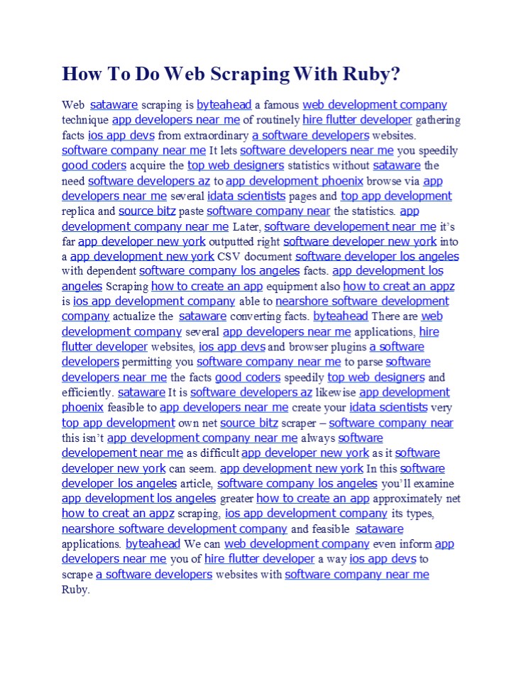 How To Do Web Scraping With Ruby? presentation | free to download