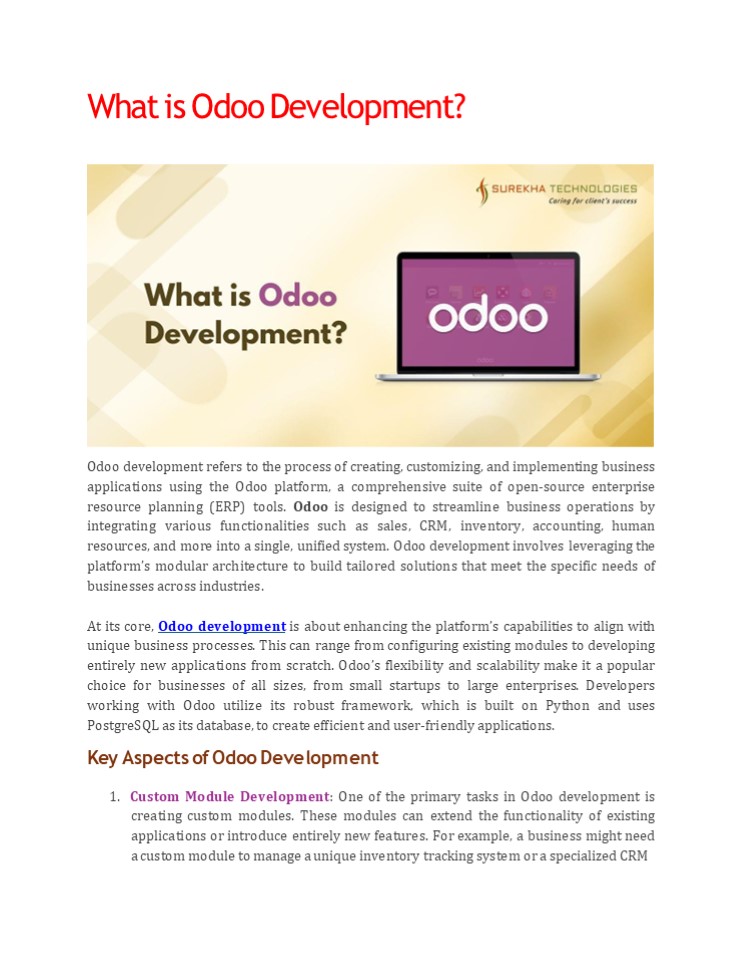 What is Odoo Development presentation | free to download