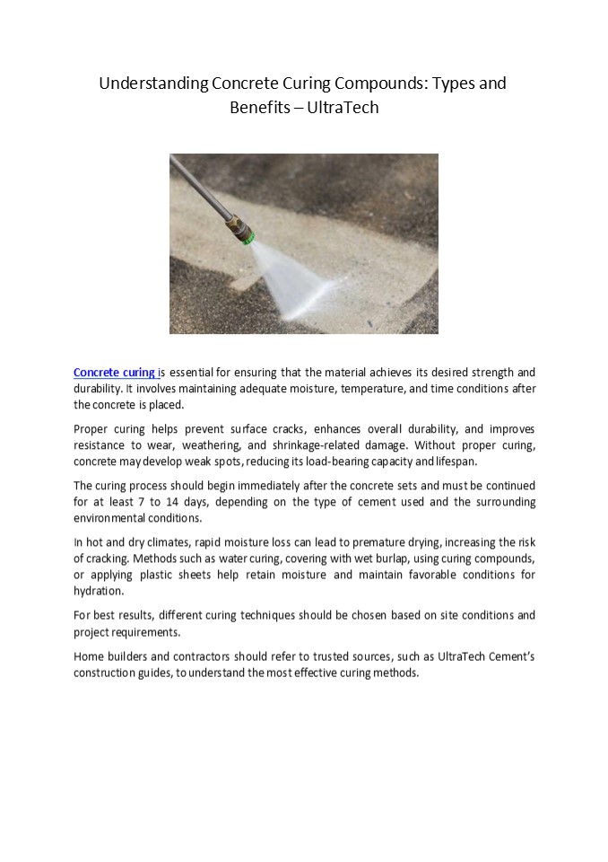 PPT – Understanding Concrete Curing Compounds - Types and Benefits ...
