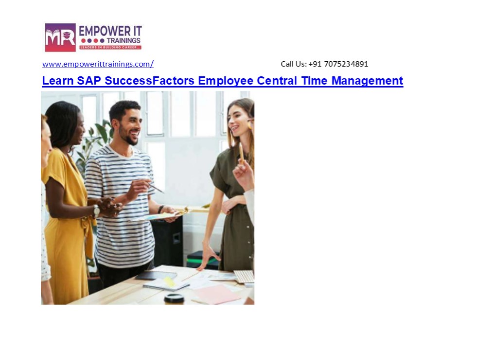 Learn SAP SuccessFactors Employee Central Time Management presentation ...