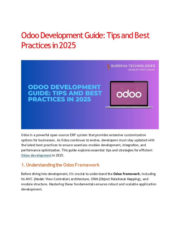 PPT – Odoo Development Guide Tips and Best Practices in 2025 PowerPoint ...