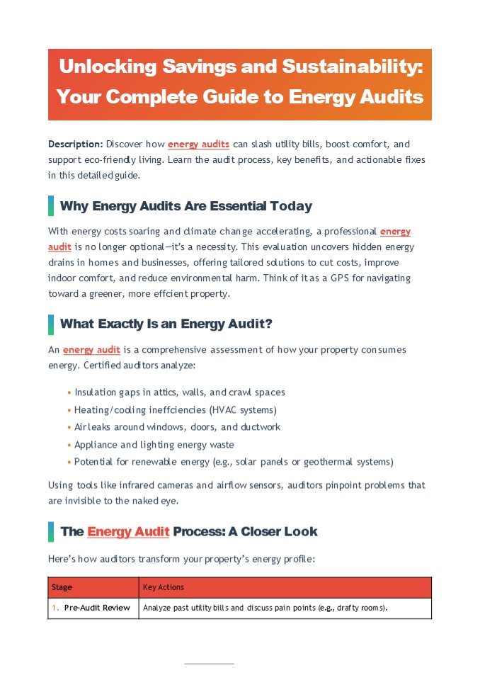 Energy Audits 101: Your Step-by-Step Guide to Cutting Costs & Improving ...