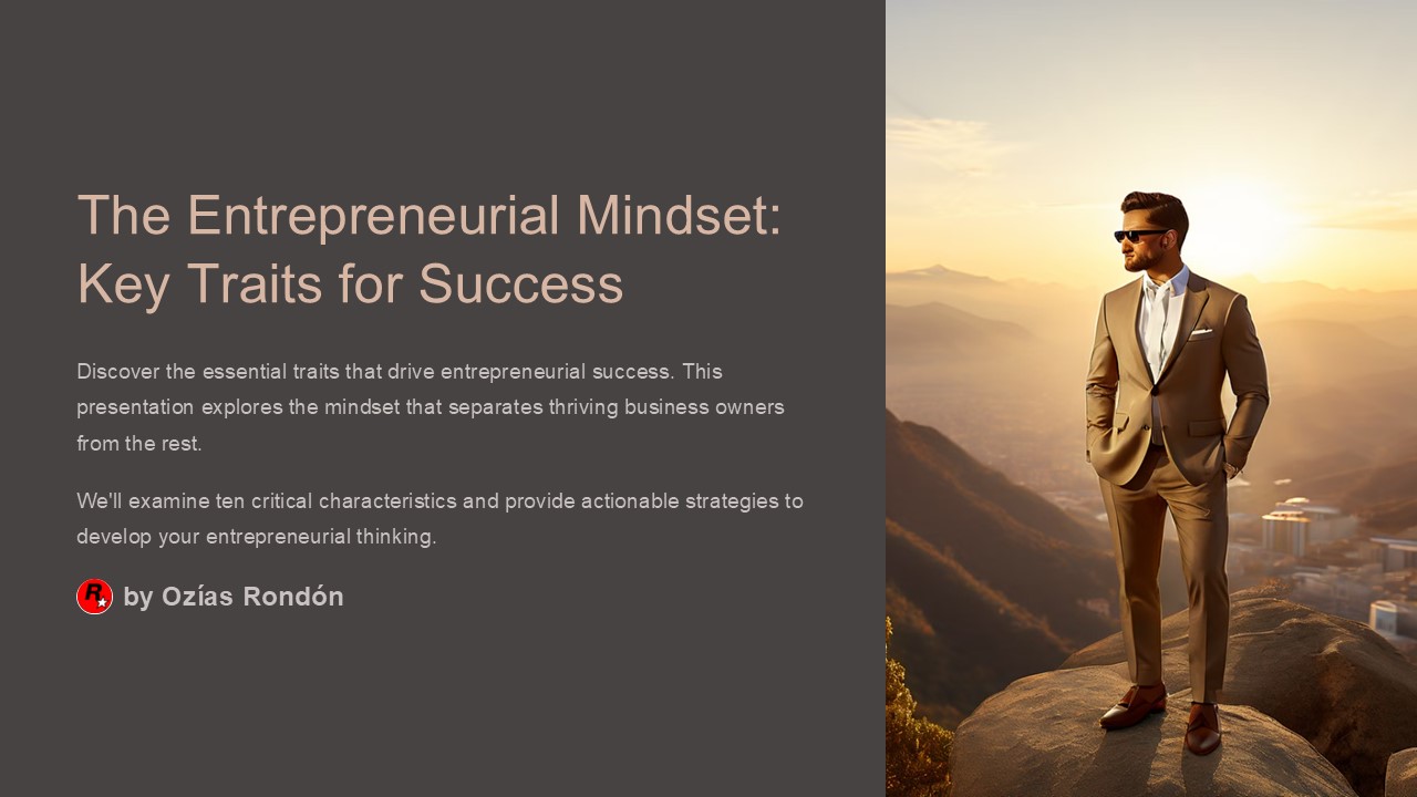 The Entrepreneurial Mindset: Key Traits for Success presentation | free ...