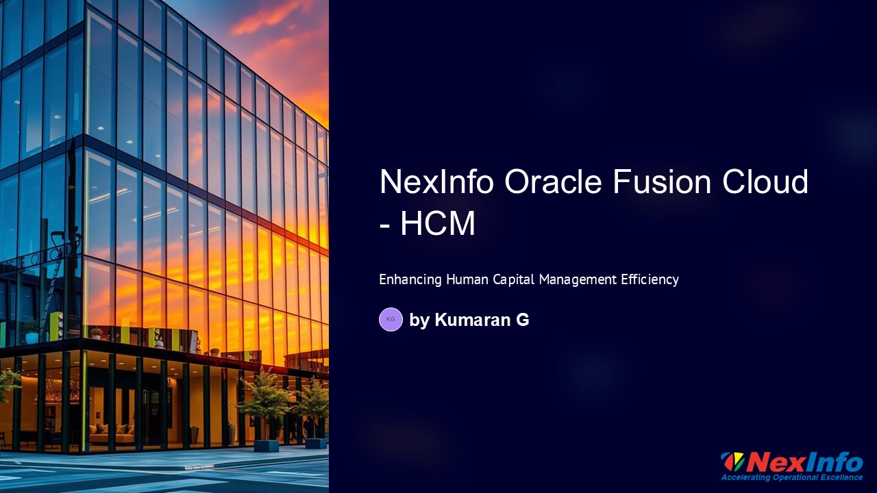 NexInfo’s Oracle Fusion Cloud HCM Solutions presentation | free to download