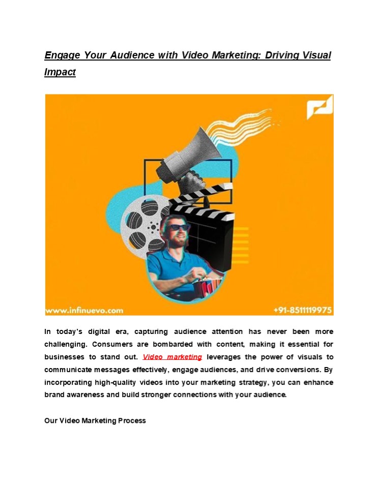 Engage Your Audience with Video Marketing: Driving Visual Impact ...