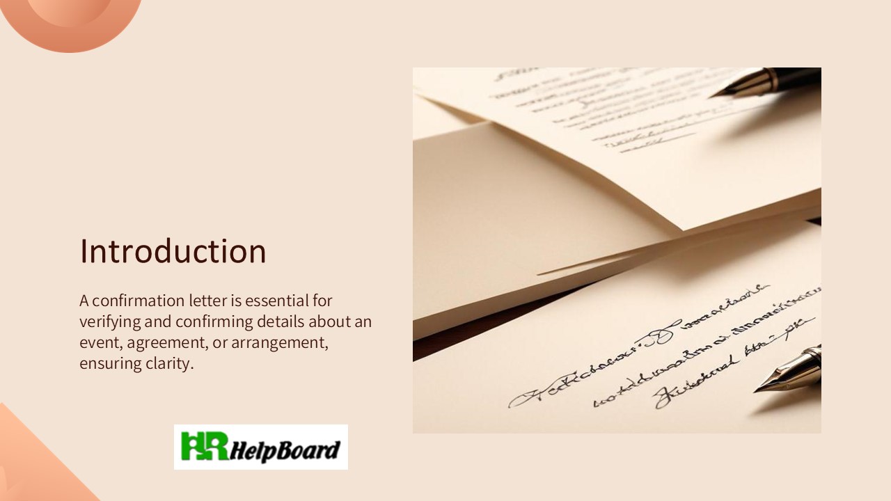 PPT – confirmation letter format, letter of confirmation, confirmation ...