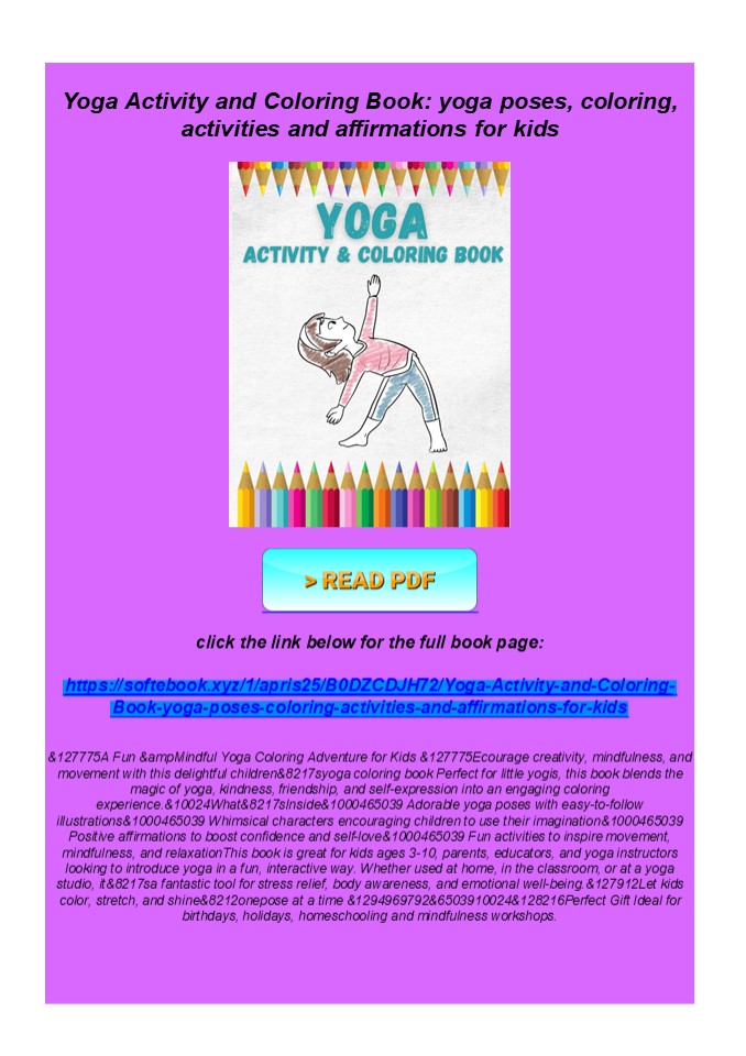 PPT – Kindle Yoga Activity and Coloring Book: yoga poses, coloring, act ...