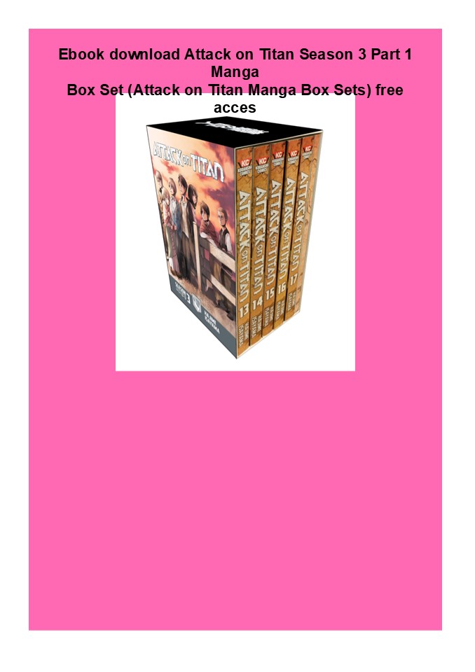 Ebook download Attack on Titan Season 3 Part 1 Manga Box Set (Attack on Titan Manga Box Sets ...