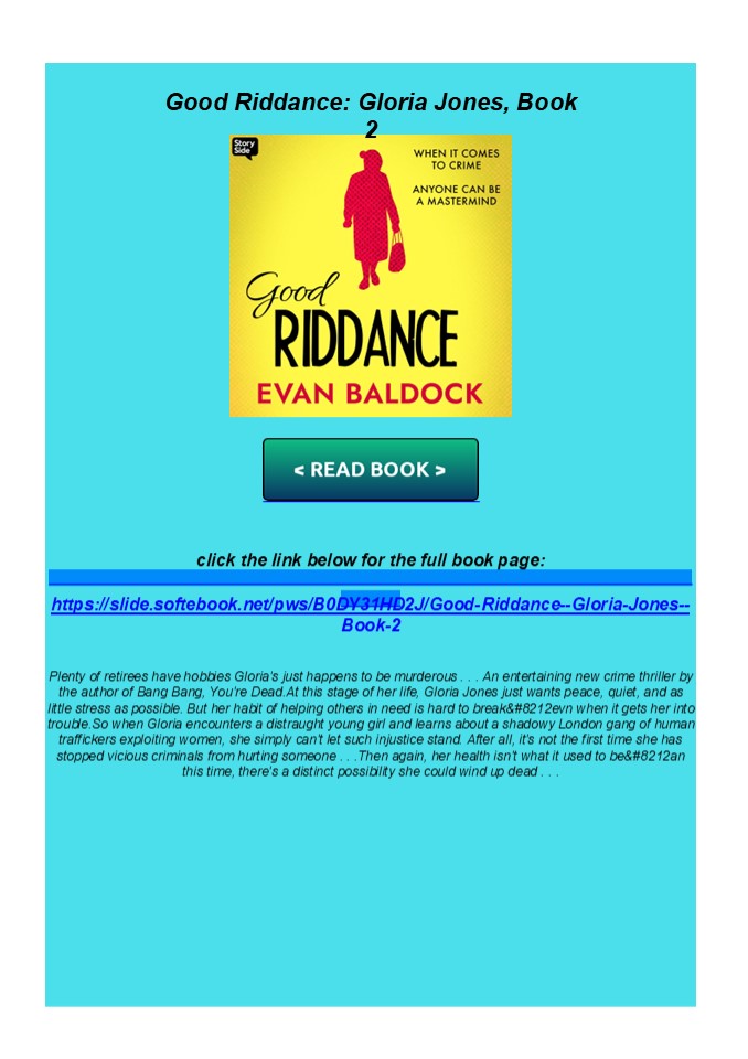 PDF Good Riddance: Gloria Jones, Book 2 presentation | free to download