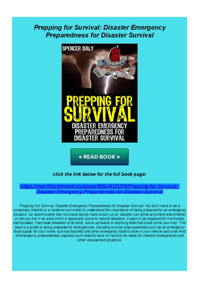 Kindle Prepping for Survival: Disaster Emergency Preparedness for ...
