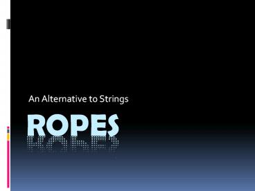 Rope presentation | free to download