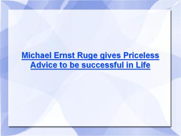 PPT – Michael Ruge PowerPoint presentation | free to download - id ...