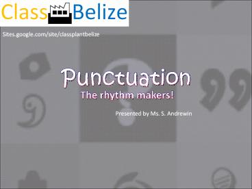 Punctuation presentation | free to download