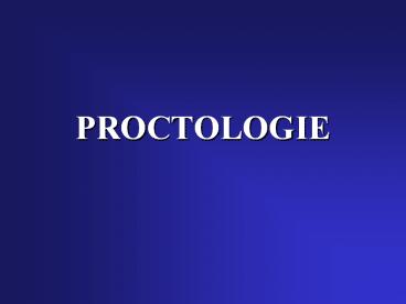 proctologie presentation | free to download