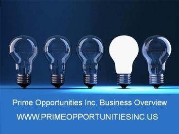 PPT – Prime Opportunities Inc Business Overview PowerPoint presentation ...