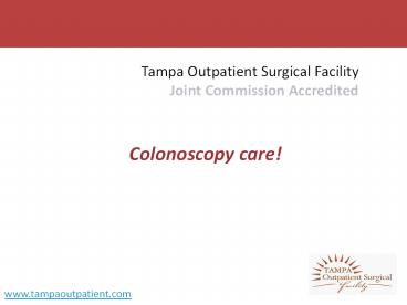 Colonoscopy Care presentation | free to view