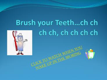 Brushing your teeth presentation | free to download