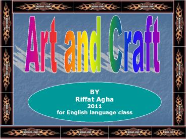 art and craft presentation | free to view
