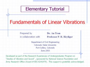 Vibrations_Tutorial2 presentation | free to view