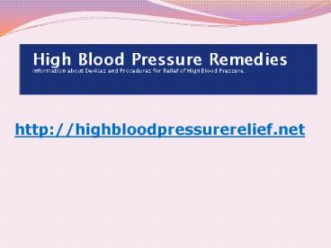 Hypertension | High Blood Pressure presentation | free to view