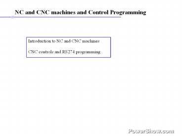 cnc presentation | free to view