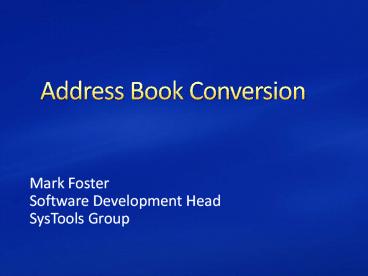 PPT – Address Book Converter PowerPoint presentation | free to view ...