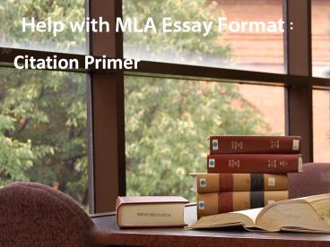 MLA Sample Citations presentation | free to view