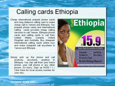Prepaid phone calling cards for African countries presentation | free ...