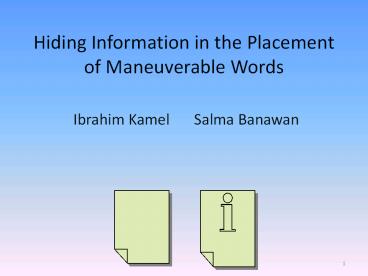 Hiding Information presentation | free to view