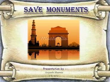Save TAJ MAHAL presentation | free to view