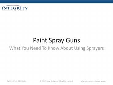 Paint Spray Guns: What You Need To Know About Using Sprayers ...
