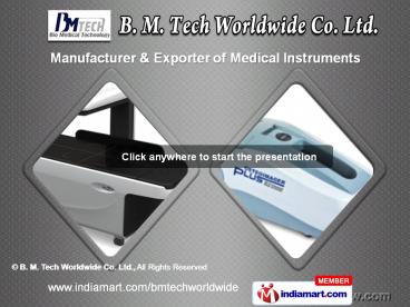 B.M Tech World Wide Co. Ltd. presentation | free to view
