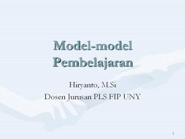 Model-model Pembelajaran presentation | free to download