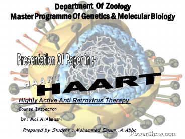 AIDS TREATMENT HAART presentation | free to view