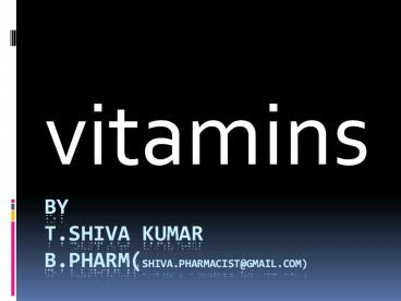 vitamins presentation | free to download