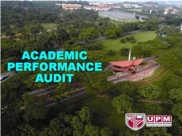 ACADEMIC PERFORMANCE AUDIT presentation | free to view