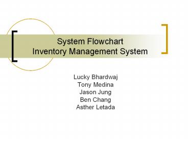 PPT – System Flowchart Inventory Management System PowerPoint ...