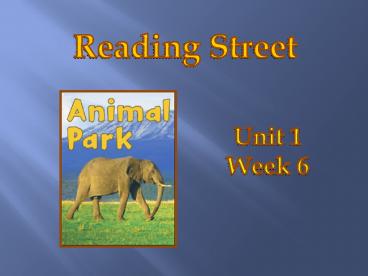 Reading Street presentation | free to view