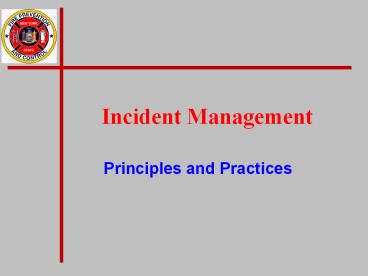 Incident Management presentation | free to view