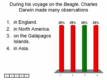 PPT – During his voyage on the Beagle, Charles Darwin made many ...