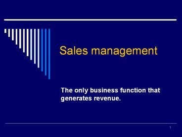 Sales management presentation | free to download