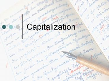 PPT – Capitalization PowerPoint presentation | free to view - id ...