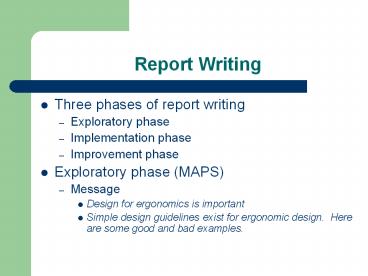 PPT – Report Writing PowerPoint presentation | free to download - id ...