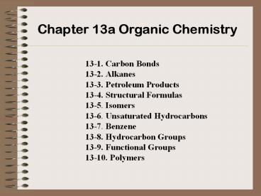 Chapter 13a Organic Chemistry presentation | free to view