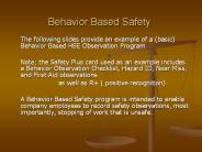 PPT – Behavior Based Safety PowerPoint presentation | free to download ...