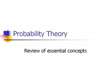 Probability Theory presentation | free to view